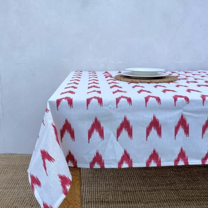 Nappe De Table - En Tissu, Rectangulaires, Carrées-Linge De Table-Rouge ...