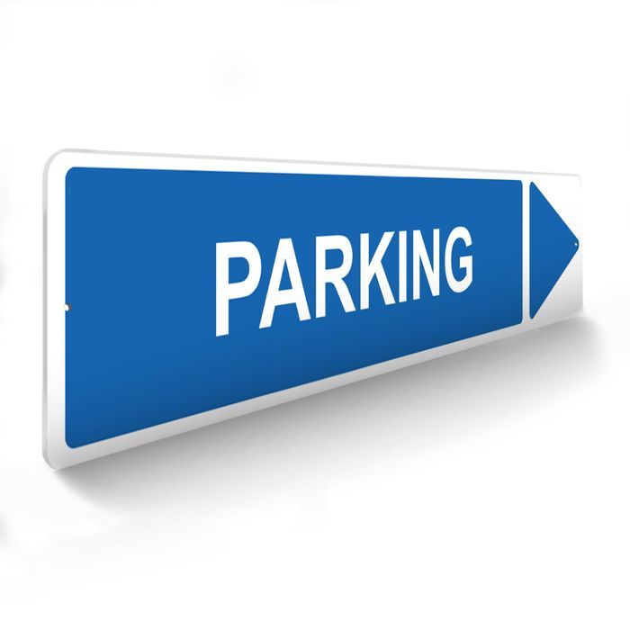 Panneau de signalisation pour parking · Parking droite - 48 x 10 cm - Cdiscount