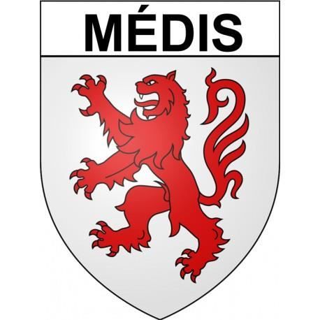 Médis 17 ville Stickers blason autocollant adhésif - Taille : 4 cm - Cdiscount Maison