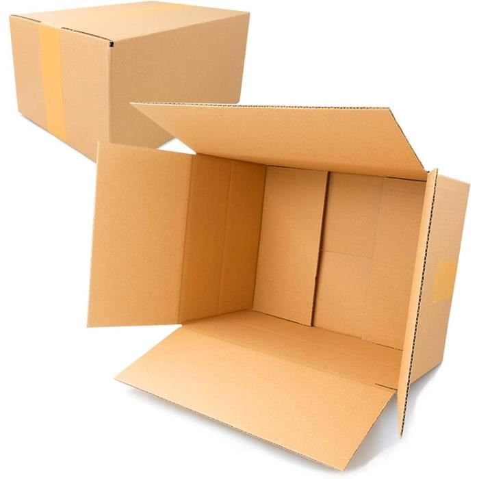 Lot de 25 cartons d'expédition pliables 330 x 240 x 160 mm Marron KK 60 ...
