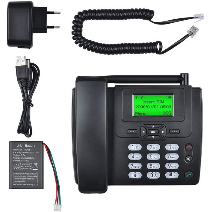 Téléphone de Bureau sans Fil GSM,Business IP Phone,avec écran 2,4 ...