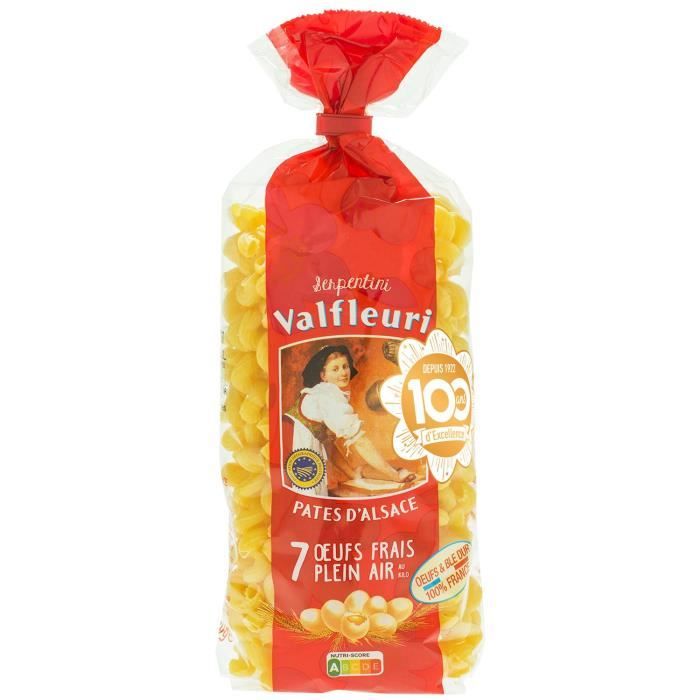 Valfleuri - Pâtes - Gamme Fines et Savoureuses "Serpentini" - Sachet ...