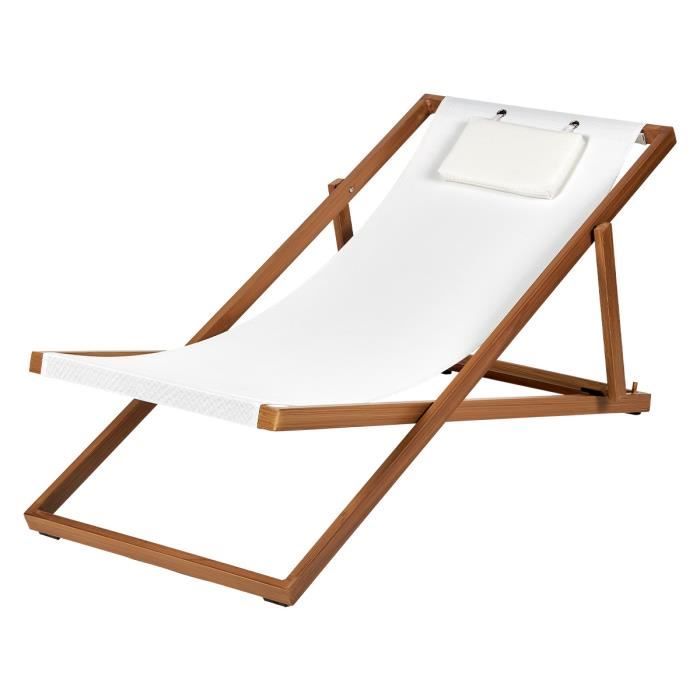 Chilienne ALBA - Textilène/Aluminium - Cdiscount Jardin