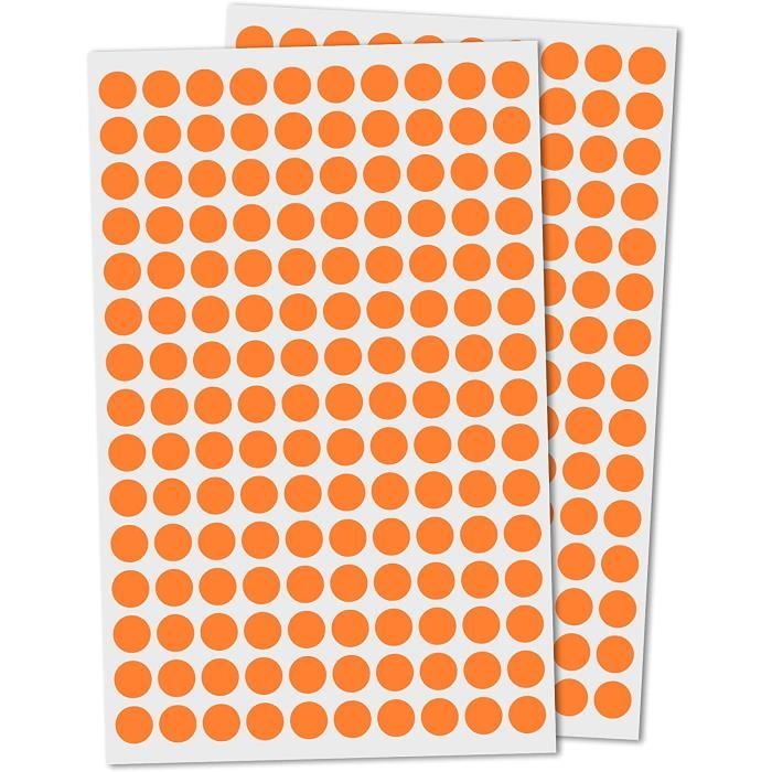 3000 Pieces - 10mm Gommettes Autocollantes Rondes - Blanc[557 ...