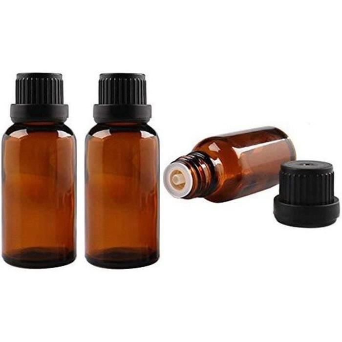 Flacon Et Vaporisateur Vide - 3 Flacons Vides Rechargeables Verre Ambré ...