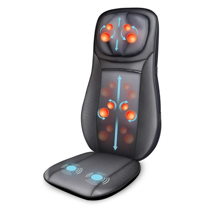 Fauteuil Massant Shiatsu Coussin De Massage Dos Avec Chaleur Siege