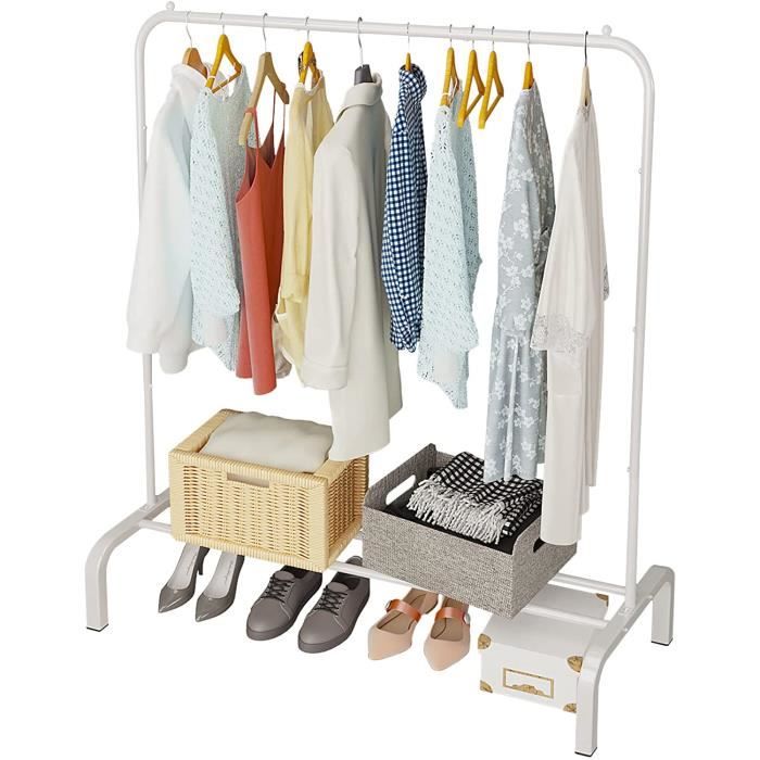 PENDERIE MOBILE Portant à vêtements avec étagères à chaussures,de ...