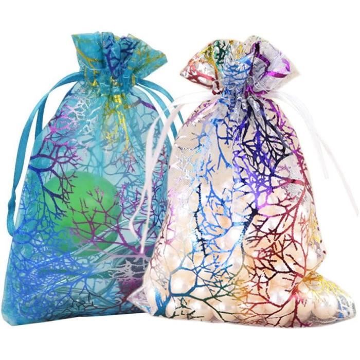 Sachet - Organza Bronagrand 50Pcs Pochettes Cadeau Organz Rubans Bijoux ...