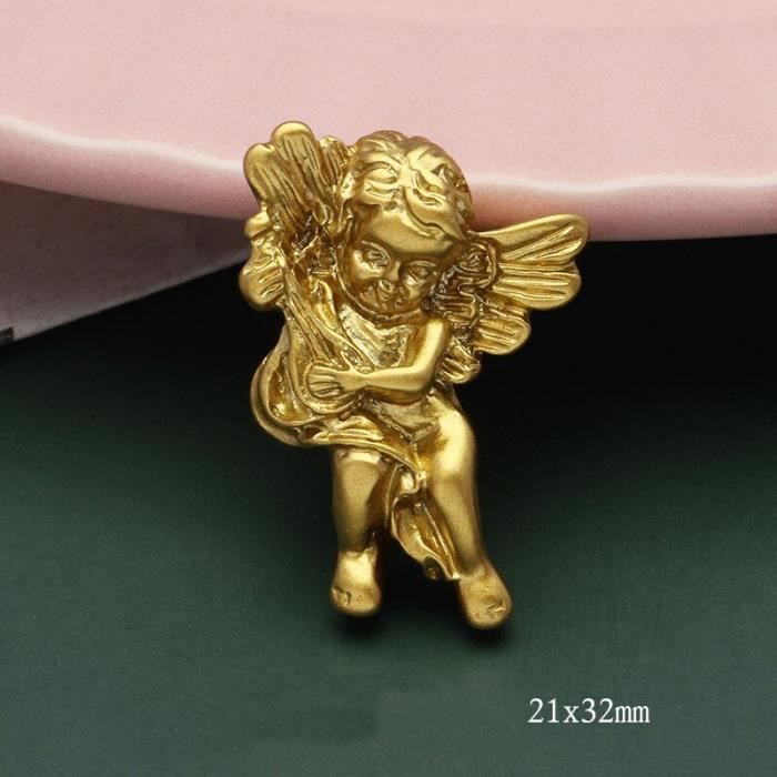 Statue deco,Mini cupidon Angel DIY,Cabochon en résine pour boucles d ...