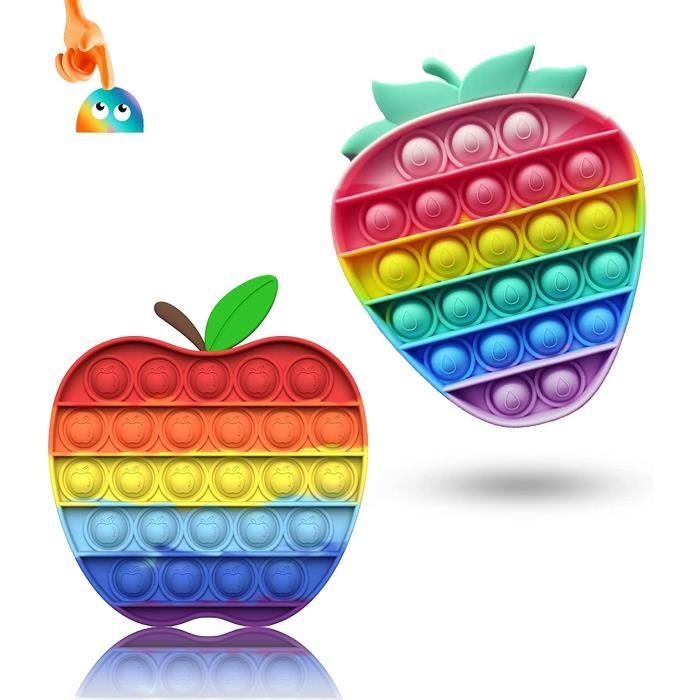 Pomme Fraise Pop it Fidget Toys,Popit Poppit Jeux,Popite,Jouets Anti ...