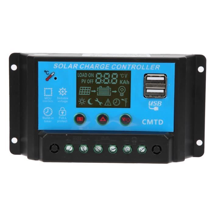 Contrôleur de charge solaire - CIKONIELF - CMTD-A2420 - 20A - 12V/24V ...