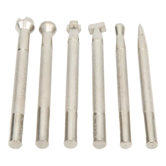 Outils d'estampage en cuir - GOTOTOP - 6 pièces - Acier inoxydable ...