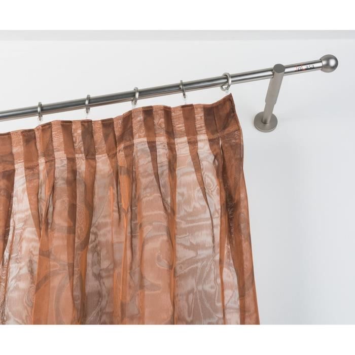 Tringle à rideaux - INCASA - O 20 mm - L. 280 cm - Acier satiné - 28 anneaux 'slide' - Cdiscount ...