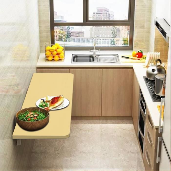 KEDIA. Table Pliante à Abattant Mural, Table à Manger TABLE MURALE ...