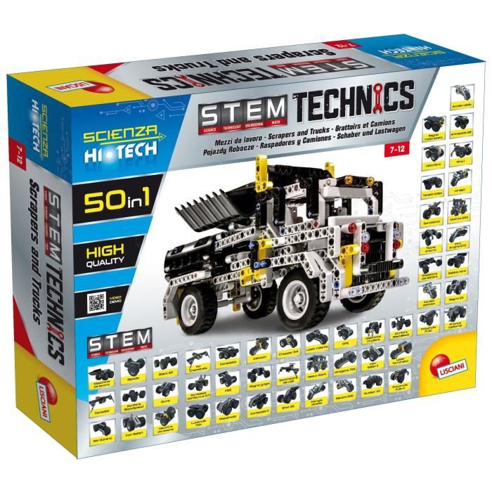 LISCIANI GIOCHI Jeux de construction Stem Technics 5 En 1 - Les engins ...