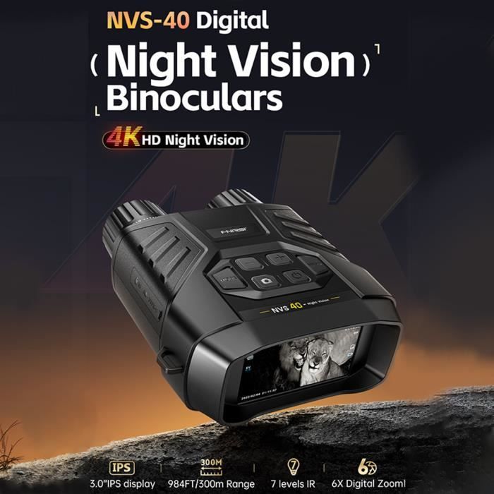 Monoculaire de vision nocturne - FNIRSI - NVS-40 - 6x Zoom numérique ...