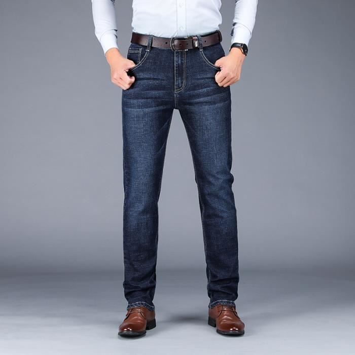 Jeans Homme Coton Pantalon En Denim Stretch Jeans Longues Masculin