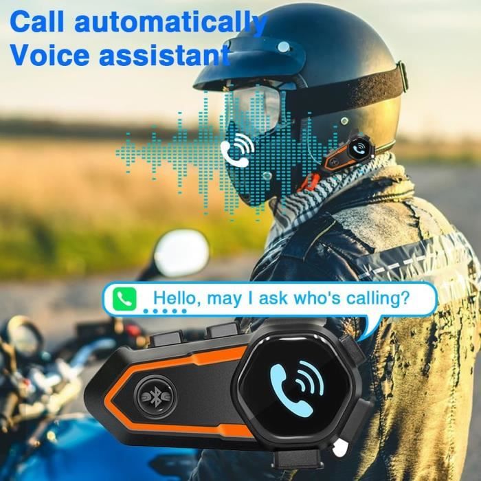 OBEST Intercom Moto,Casque Moto Bluetooth,Support pour Double ...