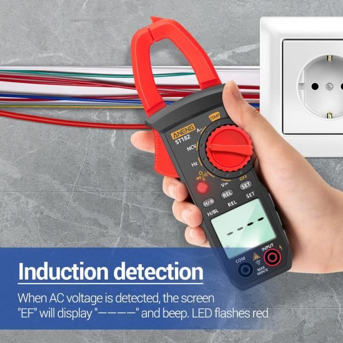 Surp Test de multimètre de courant alternatif à pince numérique sans ...