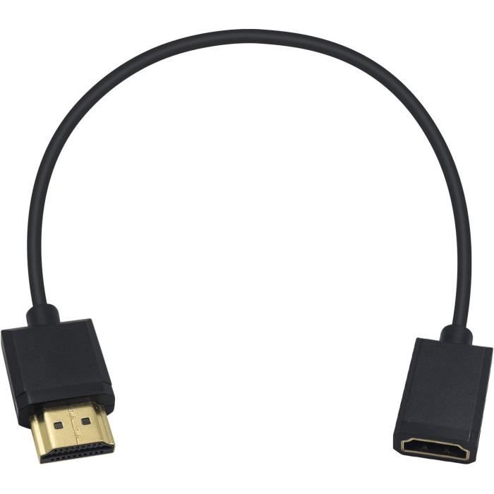 Câble D'Extension Hdmi 4K,Extrêmement Fin Hdmi Mâle Vers Femelle ...