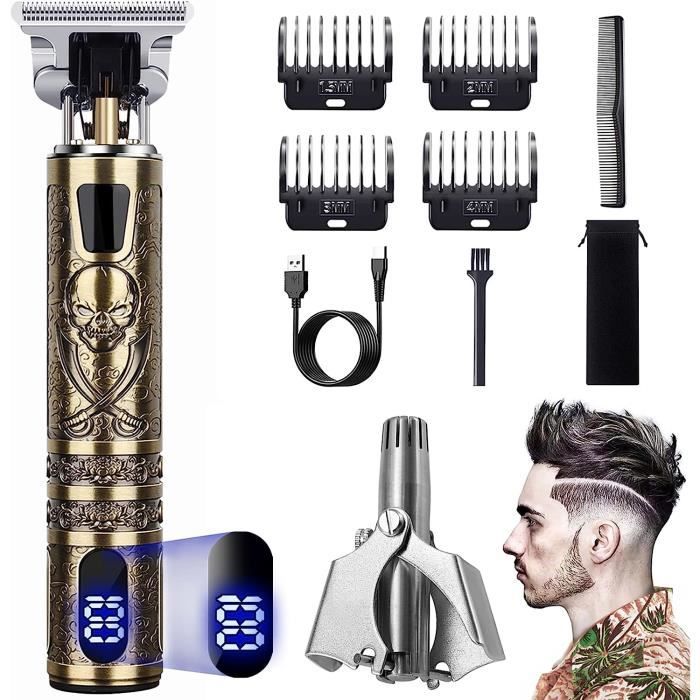 Tondeuse Cheveux Hommes, Tondeuse Barbe Kit Homme Electriques, USB Tondeuse à Cheveux ...