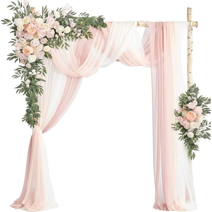 Kit De Fleurs Artificielles pour Arc De Mariage 2 Pièces Arche De ...