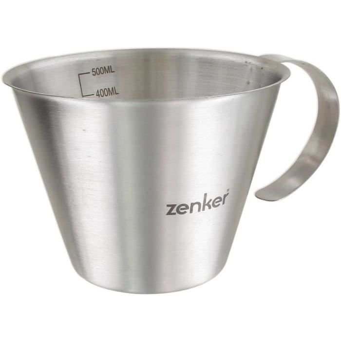 44992 Verre doseur 500 ml, verre mesureur pour liquides, verre gradué ...