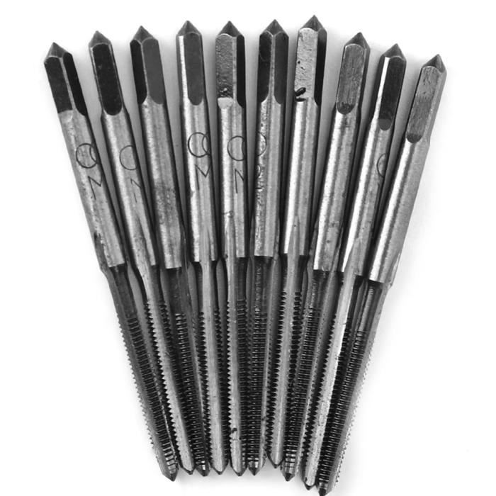 VBESTLIFE Taraud métrique 10 pièces en acier au carbone métrique à main taraud à vis filetage ...