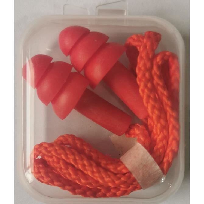BOULES QUIES,Red--Bouchons'oreilles confortables en silicone, 4 pièces ...