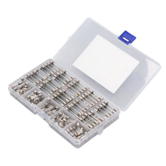 Fusibles en tube de verre Kit d'assortiment de fusibles en verre à soufflage rapide, 250 pièces ...