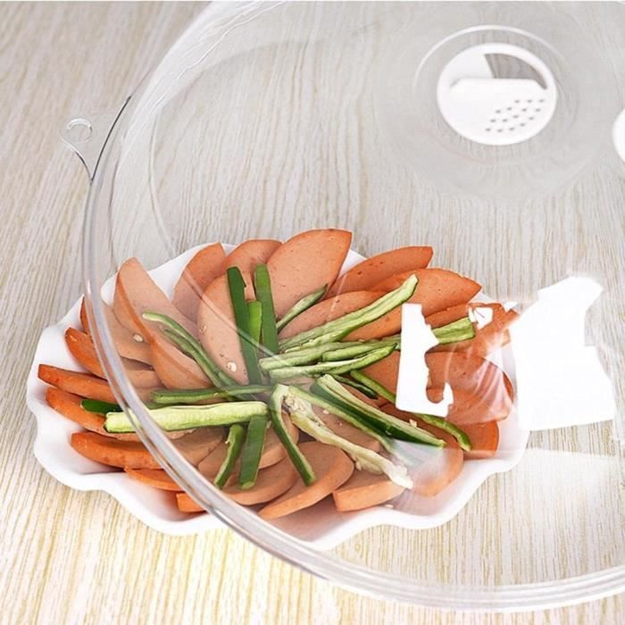 Cloche Micro-onde, Couvercle de plat pour assiette micro-ondes 26 cm ...