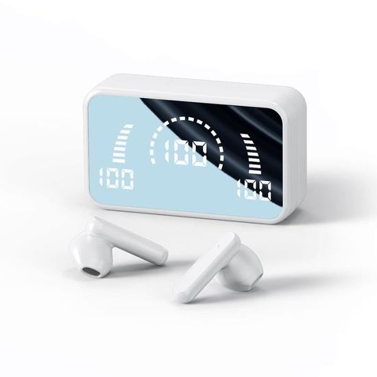 Mini Casque Bluetooth Sans Fil Furtif Blanc Avec Stéréo Bilatéral ...