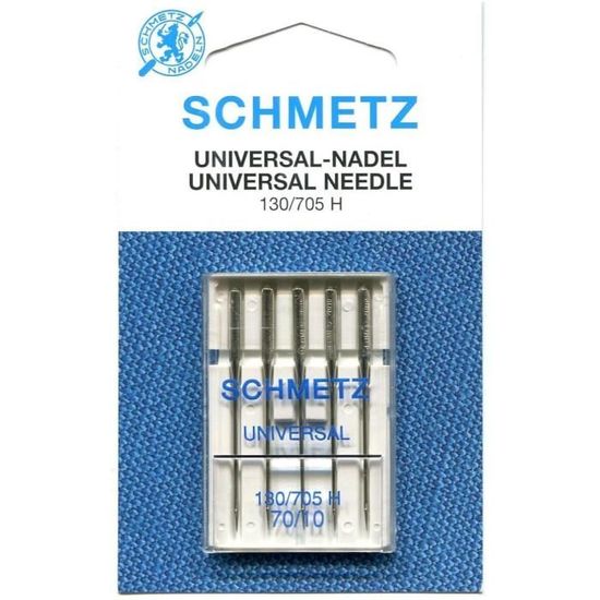 Schmetz 5 aiguilles universelles pour machine à coudre 130/705 size 70/10 - Cdiscount Electroménager
