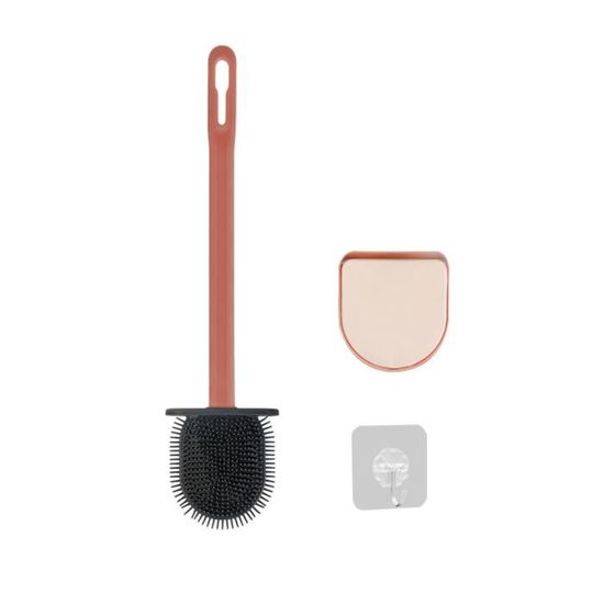 TANGTAG Brosse WC en Silicone, Brosse de Nettoyage Murale, Brosse WC Amovible et Ensemble de ...