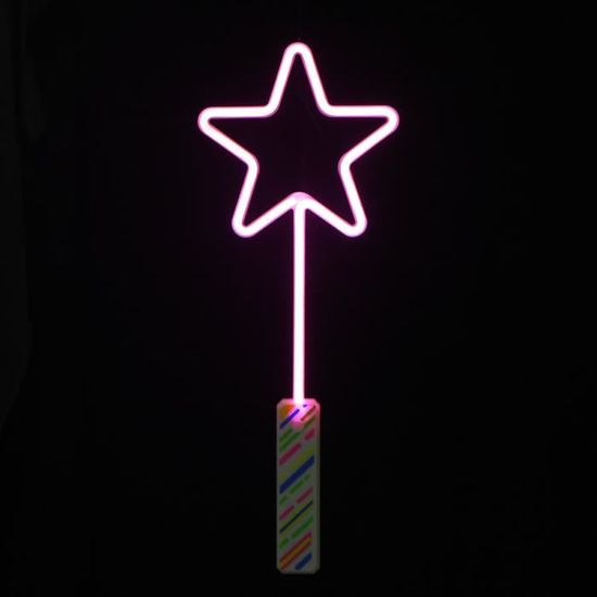 BATON LUMINEUX,pink Star--Bâtonnets lumineux LED en forme de cœur, en ...