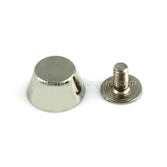 RIVET,Silver--Clou métallique en forme de seau 11mm, 4 pièces, Rivets à ...