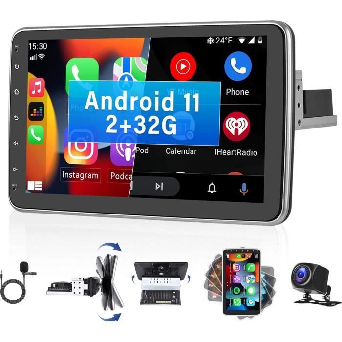 [2G+32G] 1 Din Android 11 Autoradio Avec Carplay Sans Fil & Android Auto,Écran Tactile 10,1 ...
