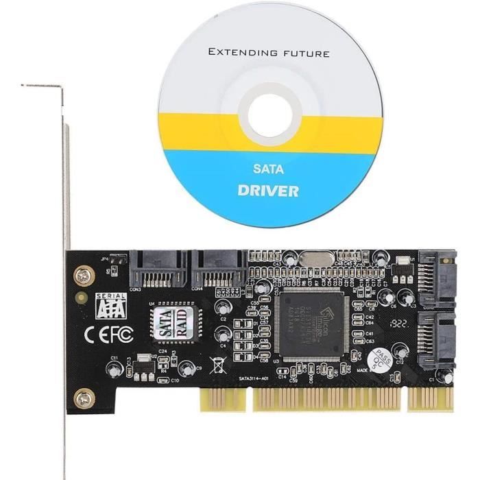 Carte PCI Raid Carte Raid SATACarte PCI SATA 514 Contrôleur d'hôte PCI ...