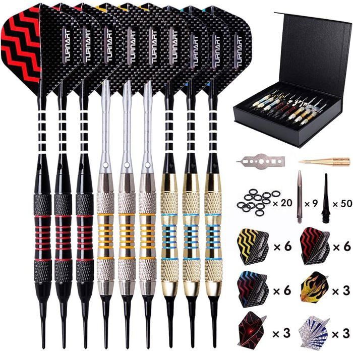 Flechette Pointe Plastique Fléchettes 9 pcs 18 Grammes avec 50 Pointe ...
