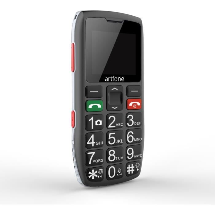 Artfone C1 Téléphone Portable pour Senior,Bouton SOS,Haut-Parleur,Grandes Touches,2G GSM,Radio ...