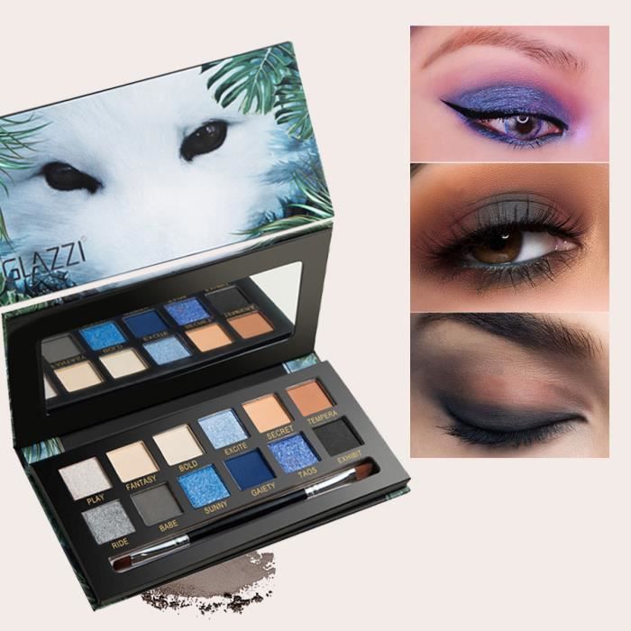 GLAZZI Explorer 12 Couleurs Fard À Paupières Animal #Wolf Mat Nacré ...