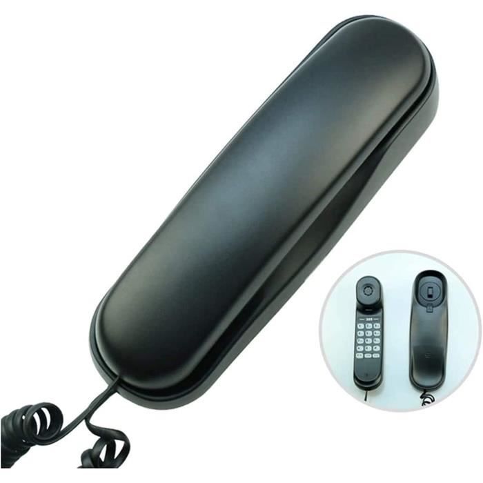 Téléphone Mural Avec Fil - Téléphone Filaire, Sans Piles, Mur De Bureau ...
