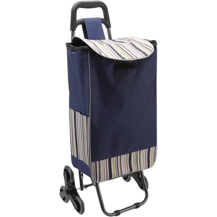 Chariot de Courses, Chariot de Courses Pliable léger et Portable Grande ...