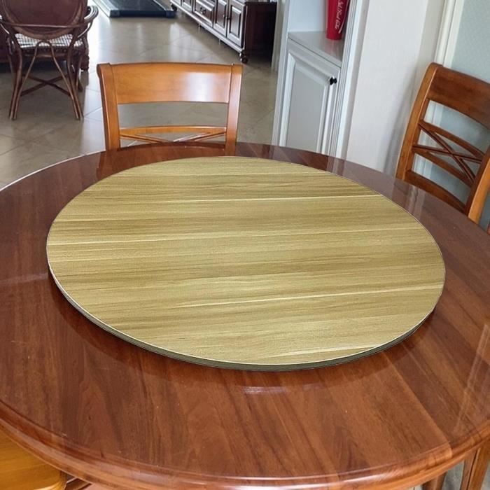 Plateau Rotatif En Bois Massif,Table Tournante Ronde,360°Rotation ...