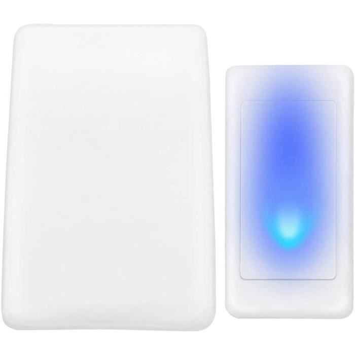 Sonnette sans Fil à Bouton, Sonnette de Musique à 7 lumières de Couleur ...