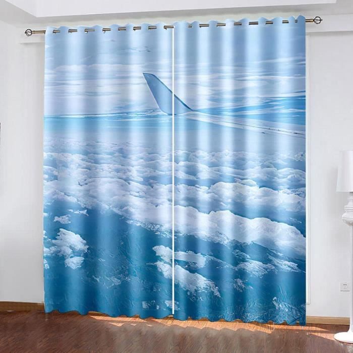 Rideau Salon Occultant -Isolant Thermique Rideaux À Oeillets Décoration ...