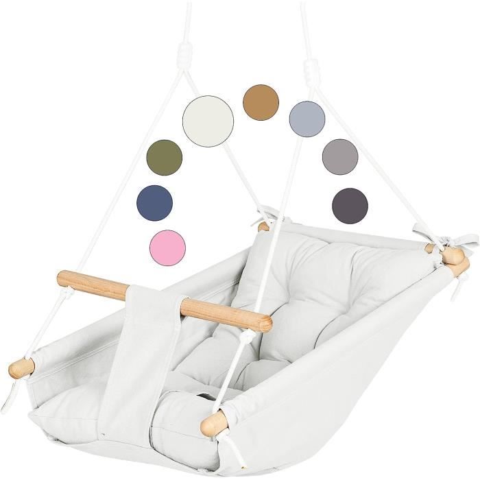 CaTeam - Hamac pour bébé en Toile, Chaise Suspendue en Bois avec ...