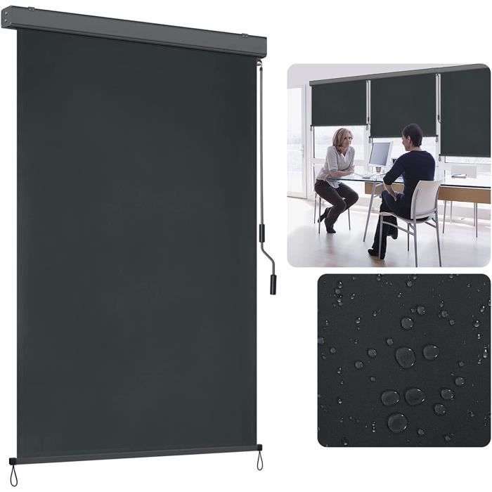 Store enrouleur vertical extensible - Mécanisme à manivelle - Pour ...