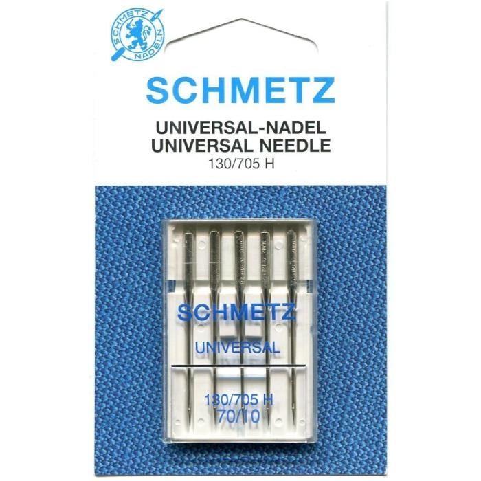 Schmetz 5 aiguilles universelles pour machine à coudre 130/705 size 70/10 - Cdiscount Electroménager
