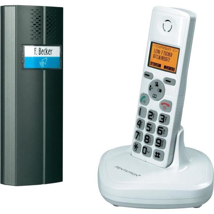 Interphone radio avec téléphone DECT - Marque - Anthracite/Blanc - Sans ...